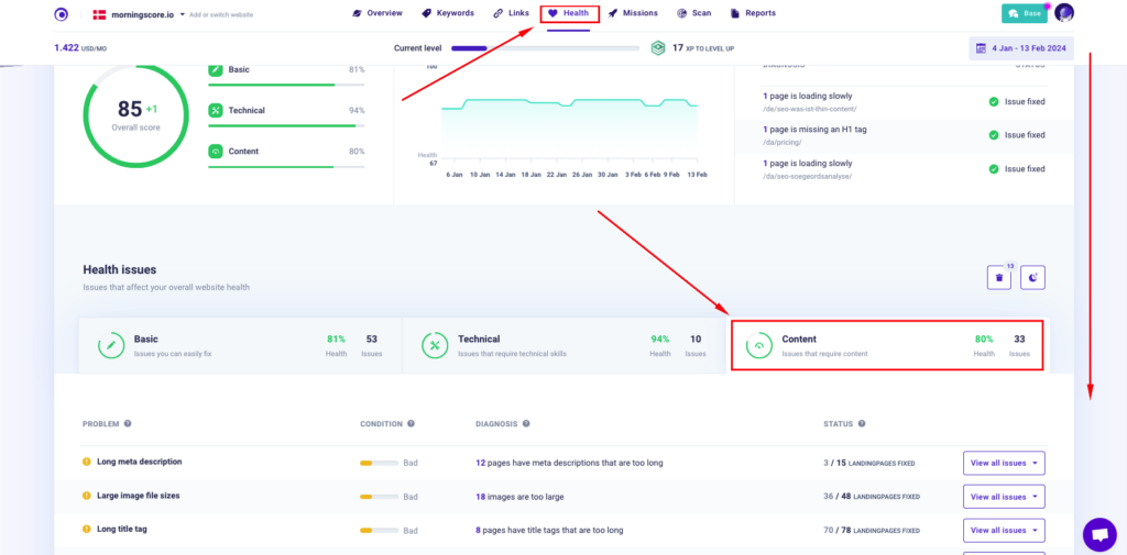 SEO word count scanner | Optimize your content