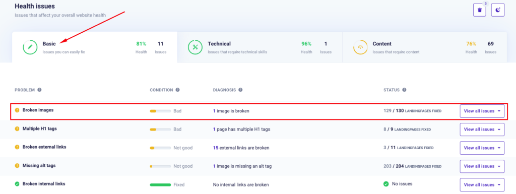 Find broken images on your website | Broken image checker