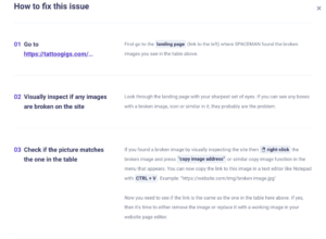 How to find broken images and how to fix with them
