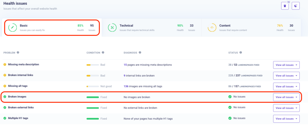 How to find broken images and how to fix with them
